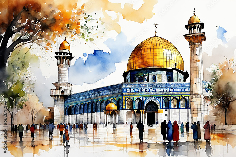 dome of the rock Jerusalem Israel old city omar mosque al aqsa al quds ...