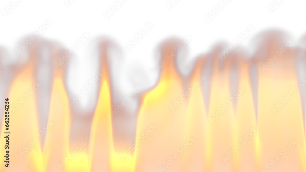 Large flaming flame on a transparent PNG background. 3D render. Fire ...