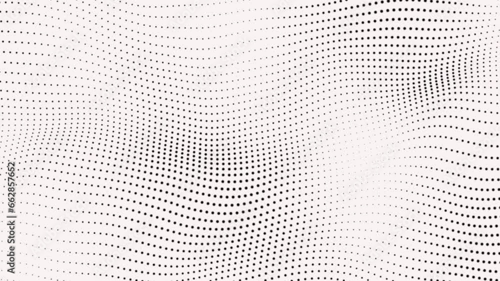 Digital Dot background animation. White abstract background and black ...
