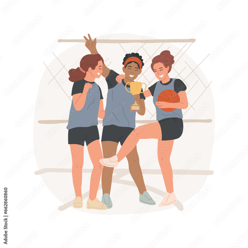 Vetor de Celebrating victory isolated cartoon vector illustration ...