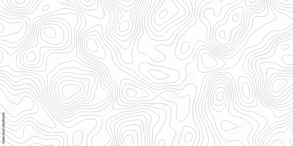 Seamless pattern with White wave paper topographic contours map ...