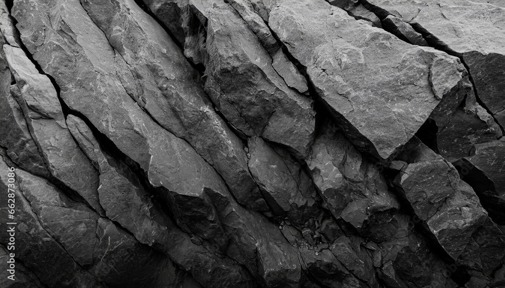 Black white rock texture. Dark gray stone granite background for design ...