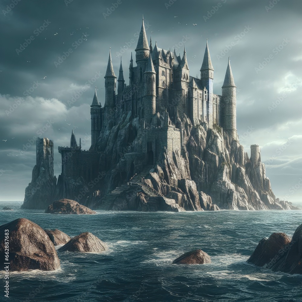 Majestic Dream Castle made of rocks in stories history ancient ...