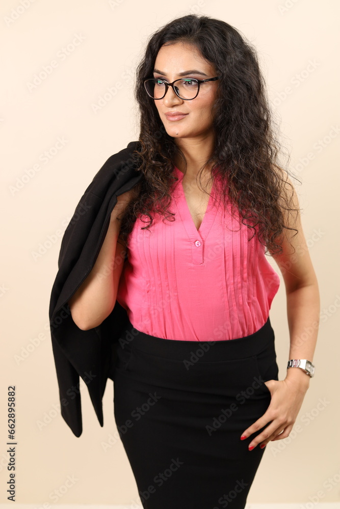 Lady flaunting. Beautiful portrait of a confident, sexy young lady in ...