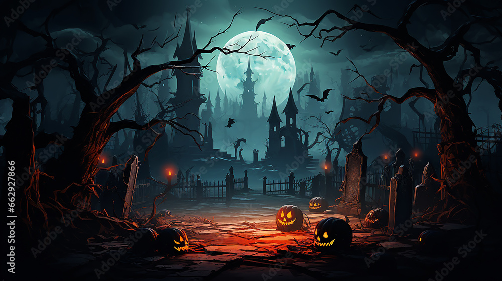 Halloween assombrado fundo horror assustador fantasma noite fundo ...