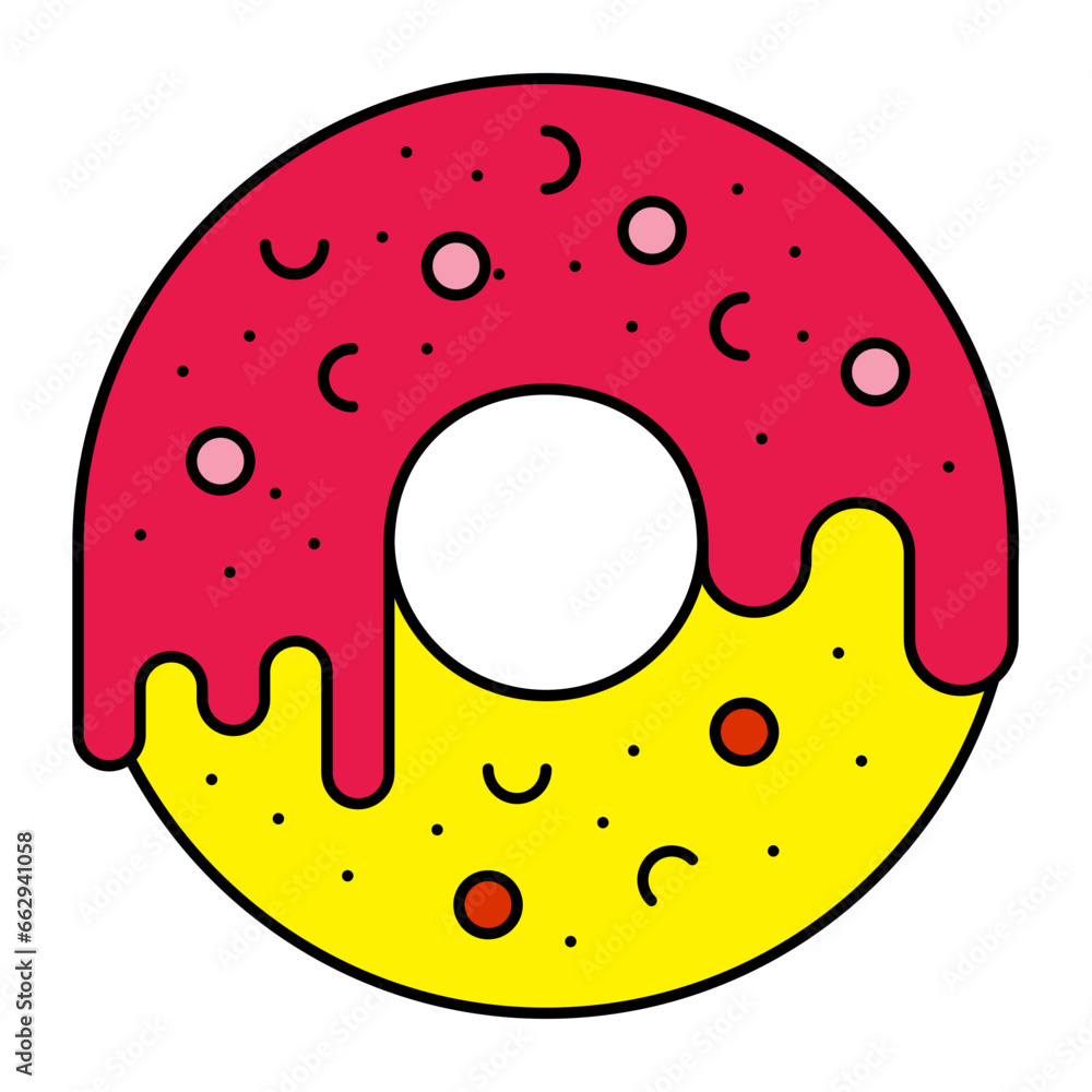 leavened fried dough with Melting Jam concept, Ring Shaped Glazed ...