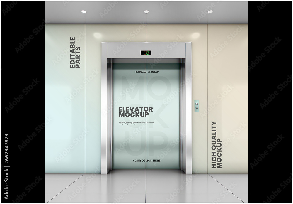 Elevator Mockup Stock Template | Adobe Stock