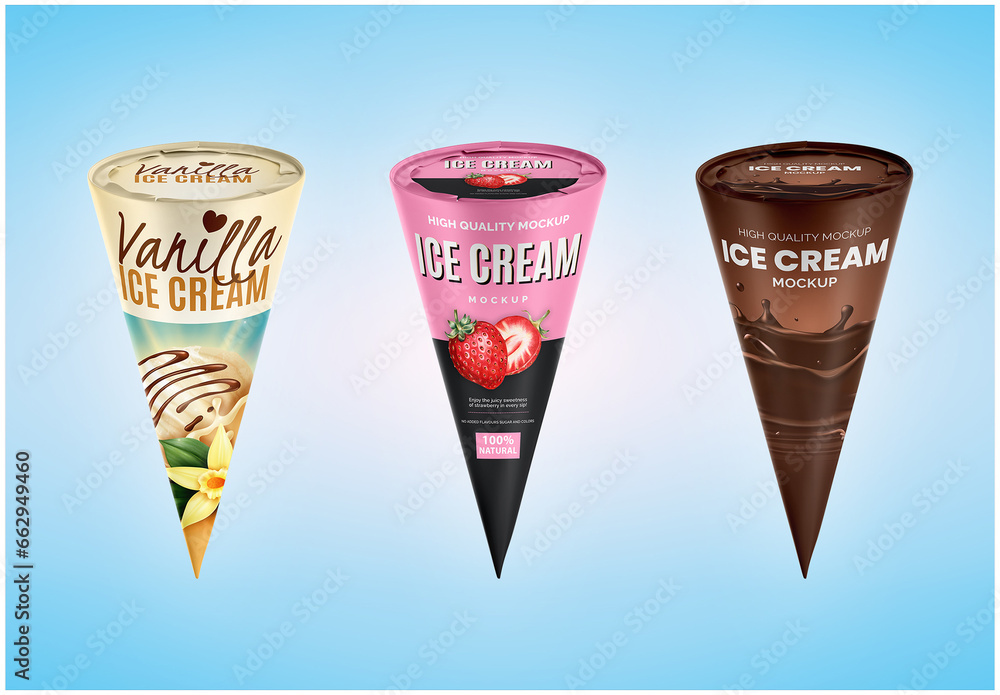 Ice cream Cone Packaging Stock Template | Adobe Stock