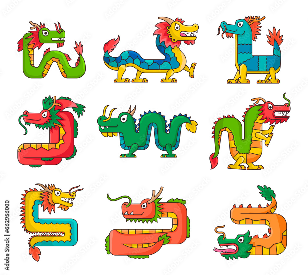 Traditional Japanese dragon. Asian and Eastern mythological creature ...