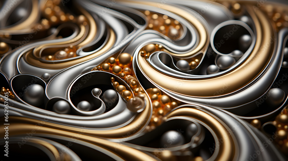 Liquid metal merging and separating into intricate patterns, technology ...