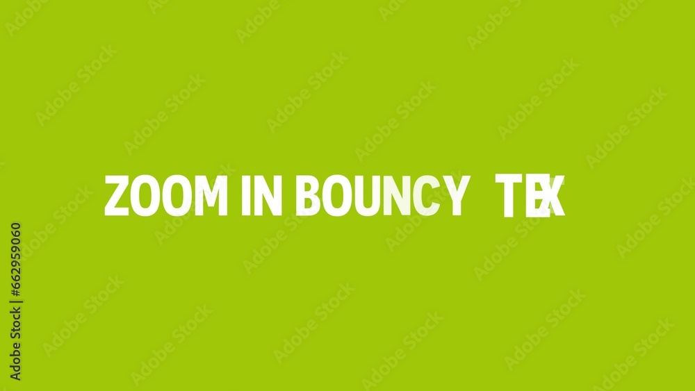 Bouncing Zoom In Text Title Intro Animation Template Stock Template ...