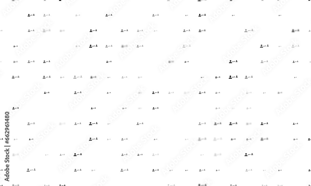 Seamless background pattern of evenly spaced black social distance ...