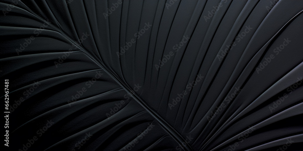 Textures of abstract black leaves for tropical leaf background. Flat ...