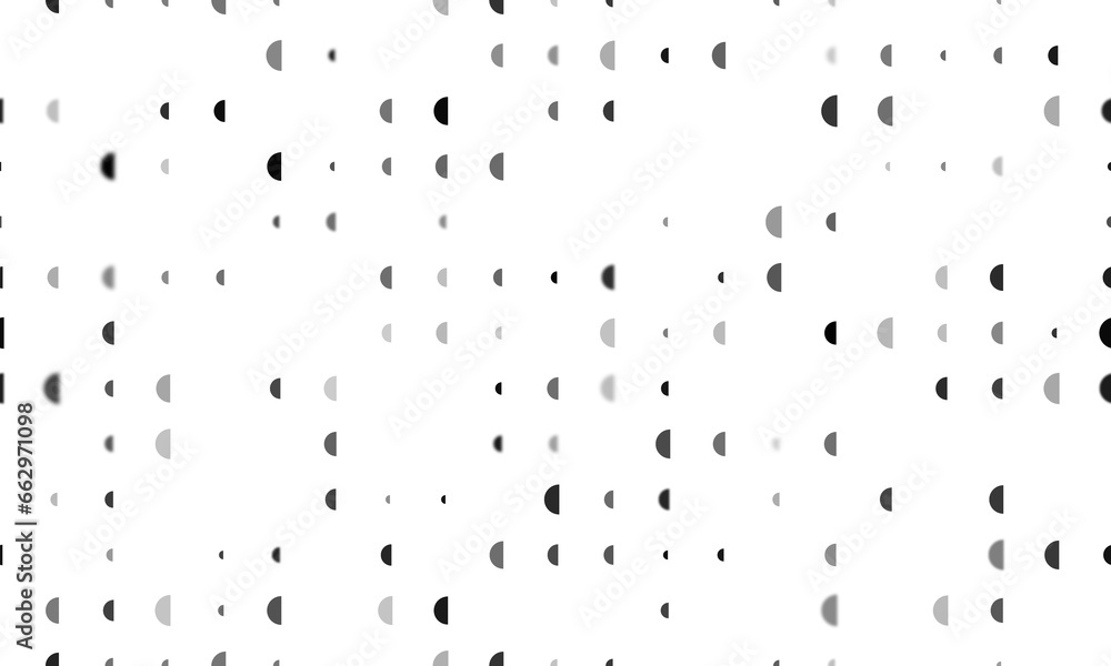 Seamless background pattern of evenly spaced black semicircle symbols ...