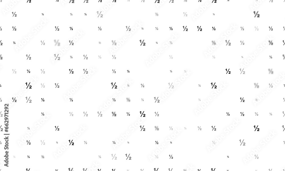 Seamless background pattern of evenly spaced black half fraction ...