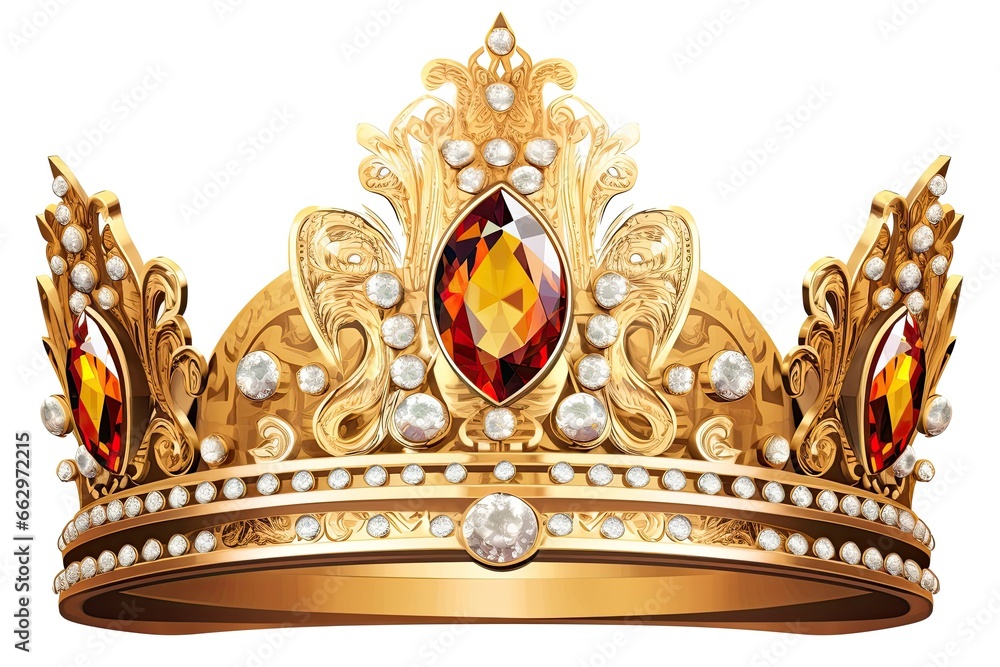 Golden Crown Clip Art: Majestic Symbol of Power and Majesty with ...
