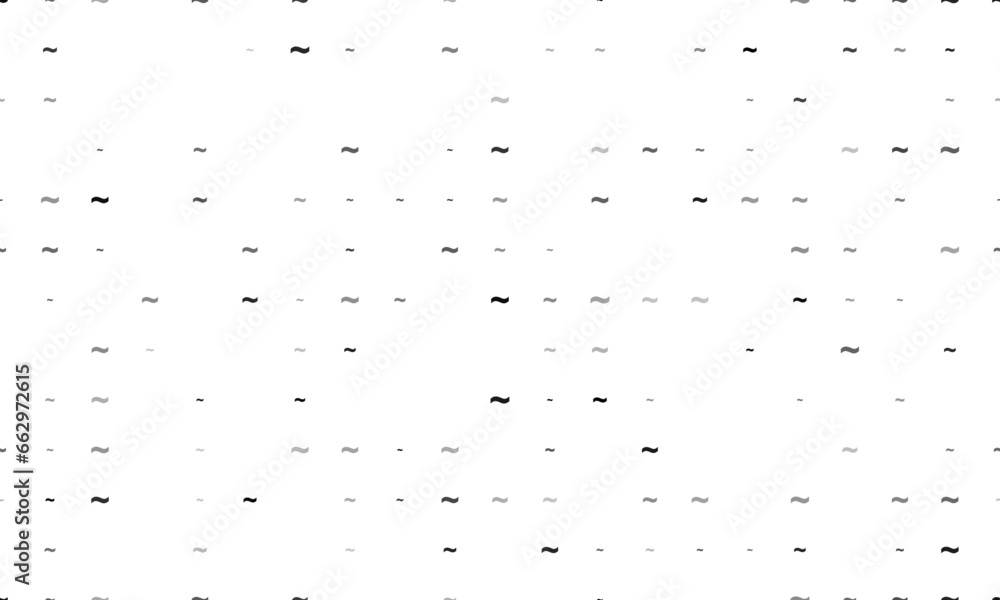Seamless background pattern of evenly spaced black tilde symbols of ...