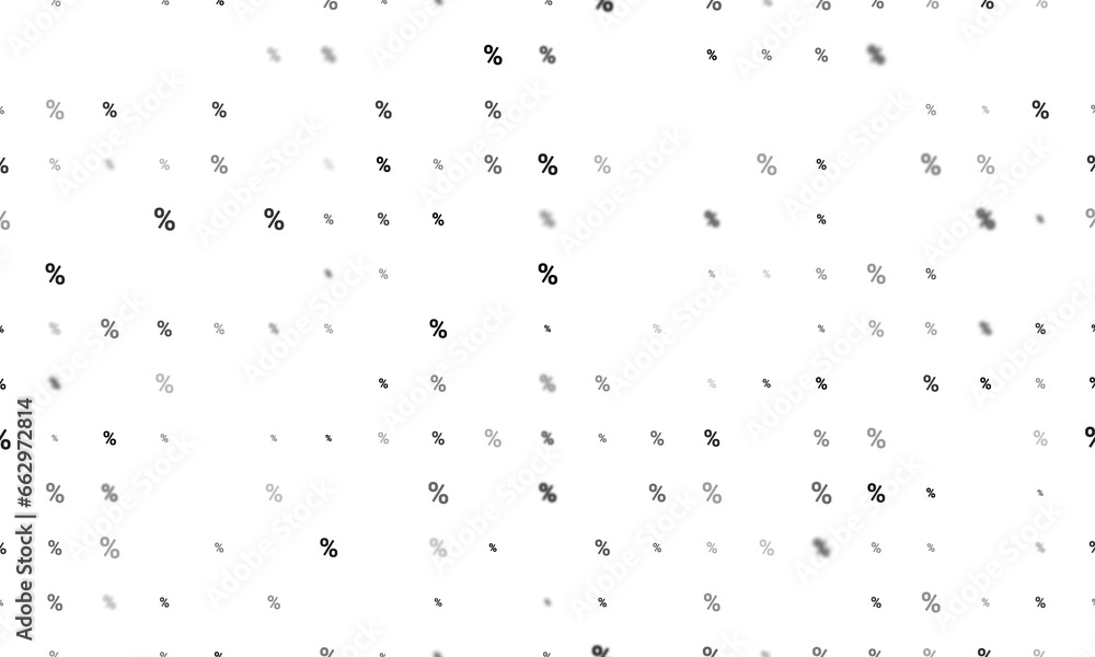 Seamless background pattern of evenly spaced black percent symbols of ...