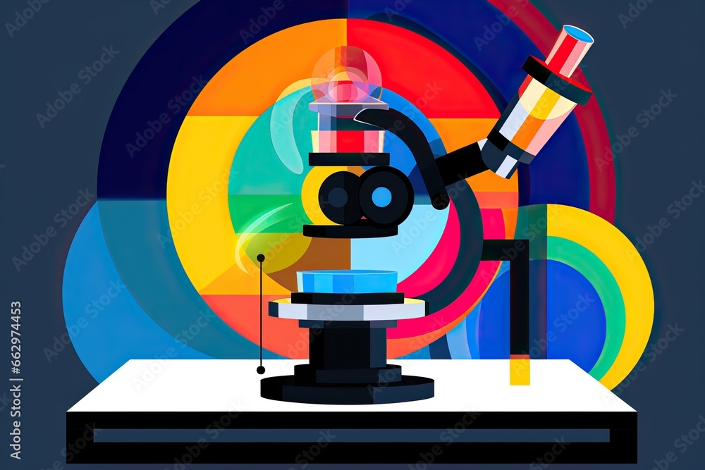 Streamlined Microscope: Minimalist Design for Science Fair Poster ...