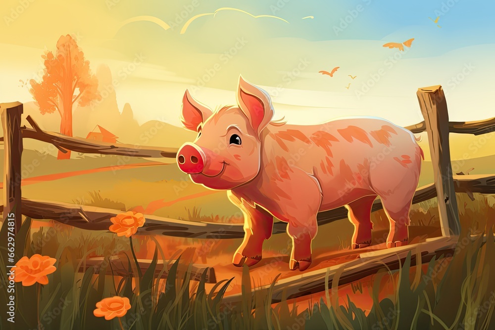Pig Transformed: Clean and Playful Farm-Themed Children's Book Cover ...