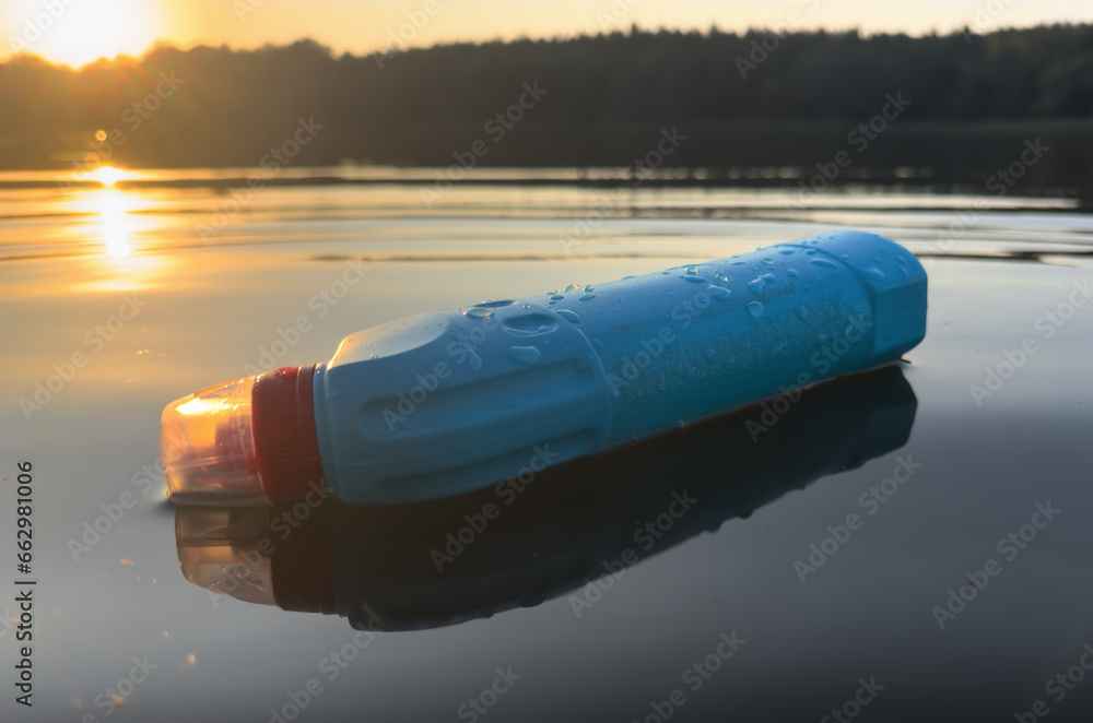 Plastic waste in lake water. Marine Plastic Pollution, Marine Debris ...