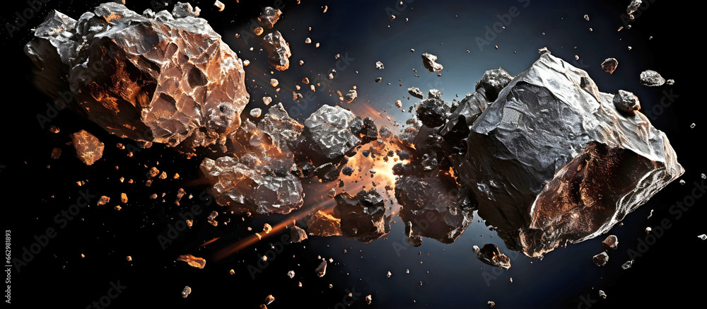 metal rich asteroid being destroyed before entering earth atmosphere ...
