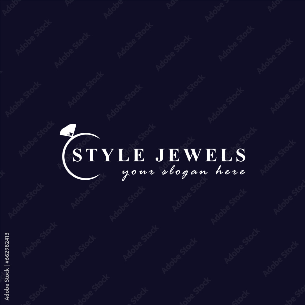 jewelry store logo design vector Stock Vector | Adobe Stock