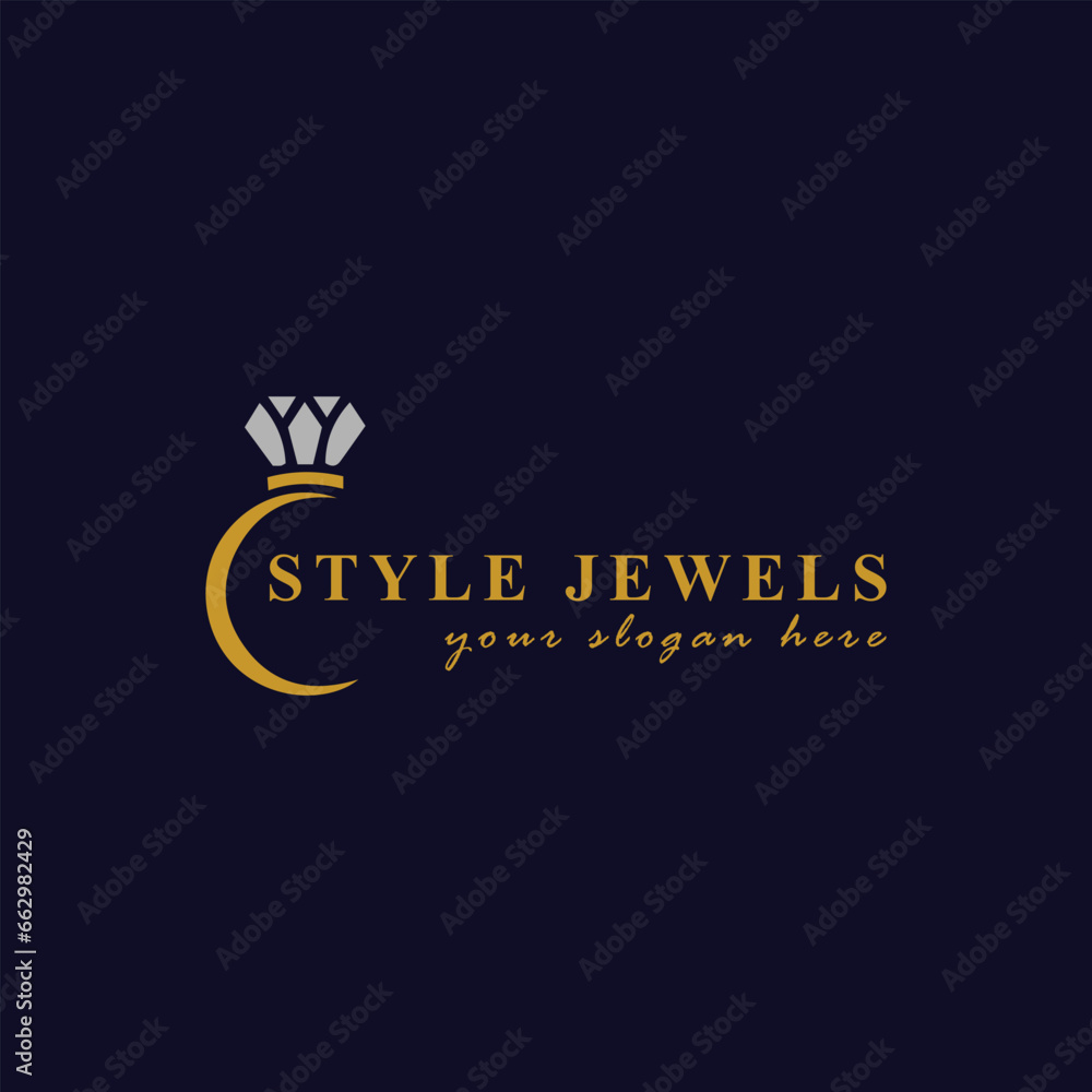 jewelry store logo design vector Stock Vector | Adobe Stock