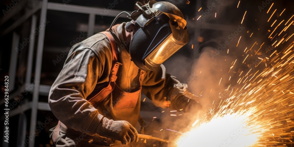 Forging Excellence: A Steel Worker in Protective Clothing Masters the ...