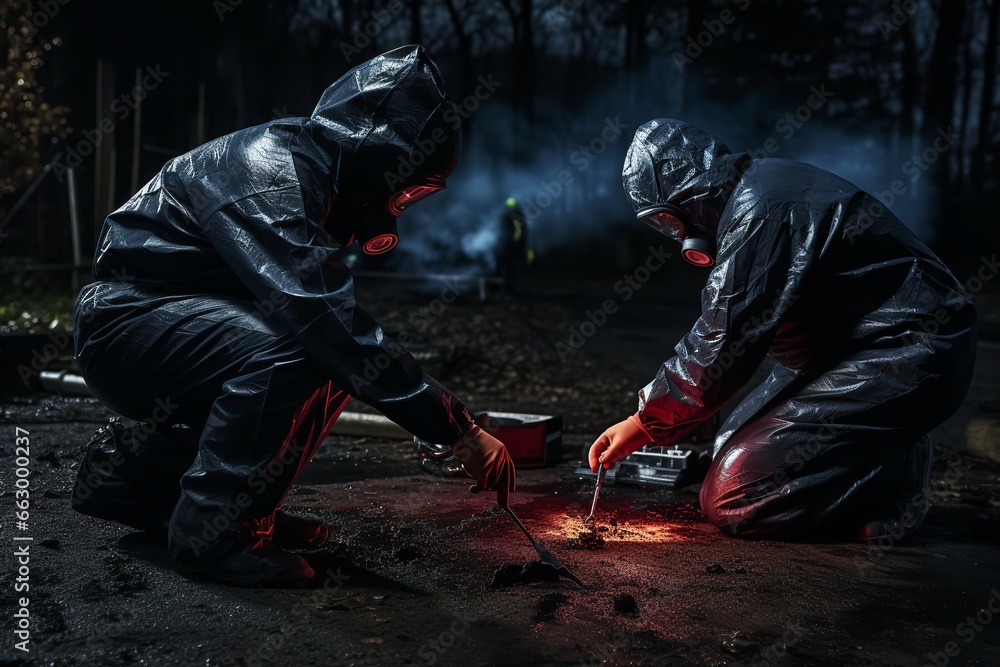 Forensics Specialists Starting to Pack Evidence on Crime Scene After a ...