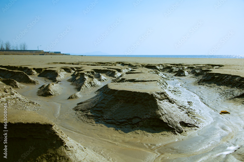 Yanguan Resort Scenic Area, Haining City, Zhejiang Province-river beach ...