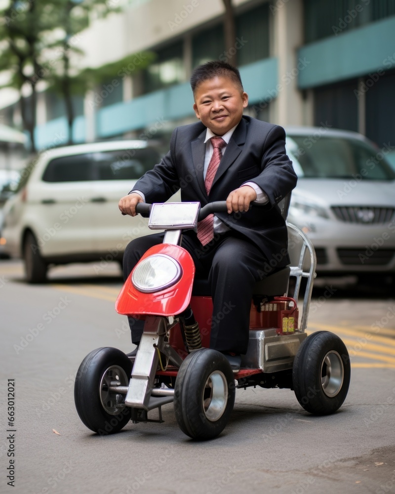 This man with dwarfism may not be able to reach the pedals of his car ...