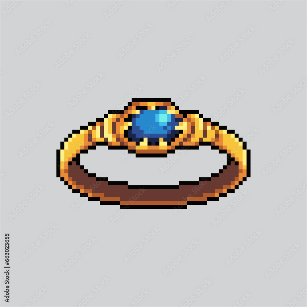 Pixel art illustration Magical ring. Pixelated Magical ring. Magical ...