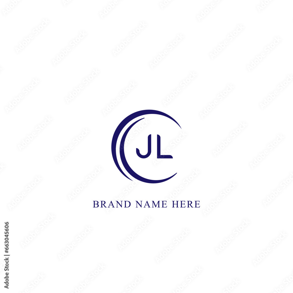 JL Letter Logo Design. Initial letters JL logo icon. Abstract letter JL ...