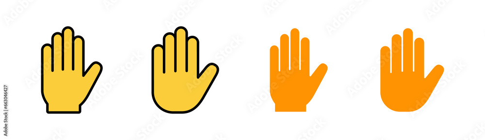 Hand icon set for web and mobile app. hand sign and symbol. hand ...