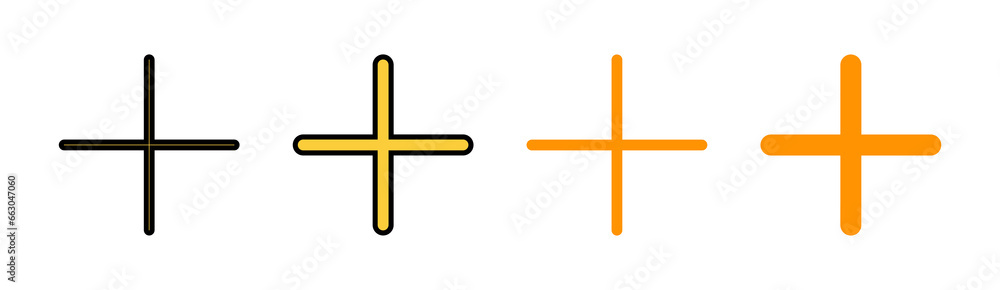 Plus Icon set for web and mobile app. Add plus sign and symbol Stock ...