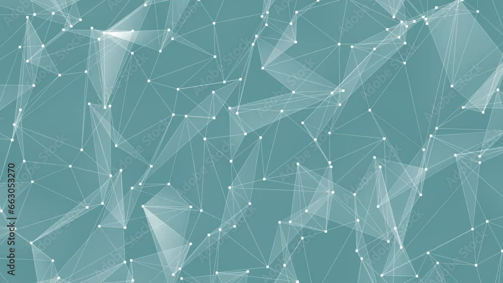 Abstract Plexus background. From a tangle of lines, points, and triangles. Scientific and ...