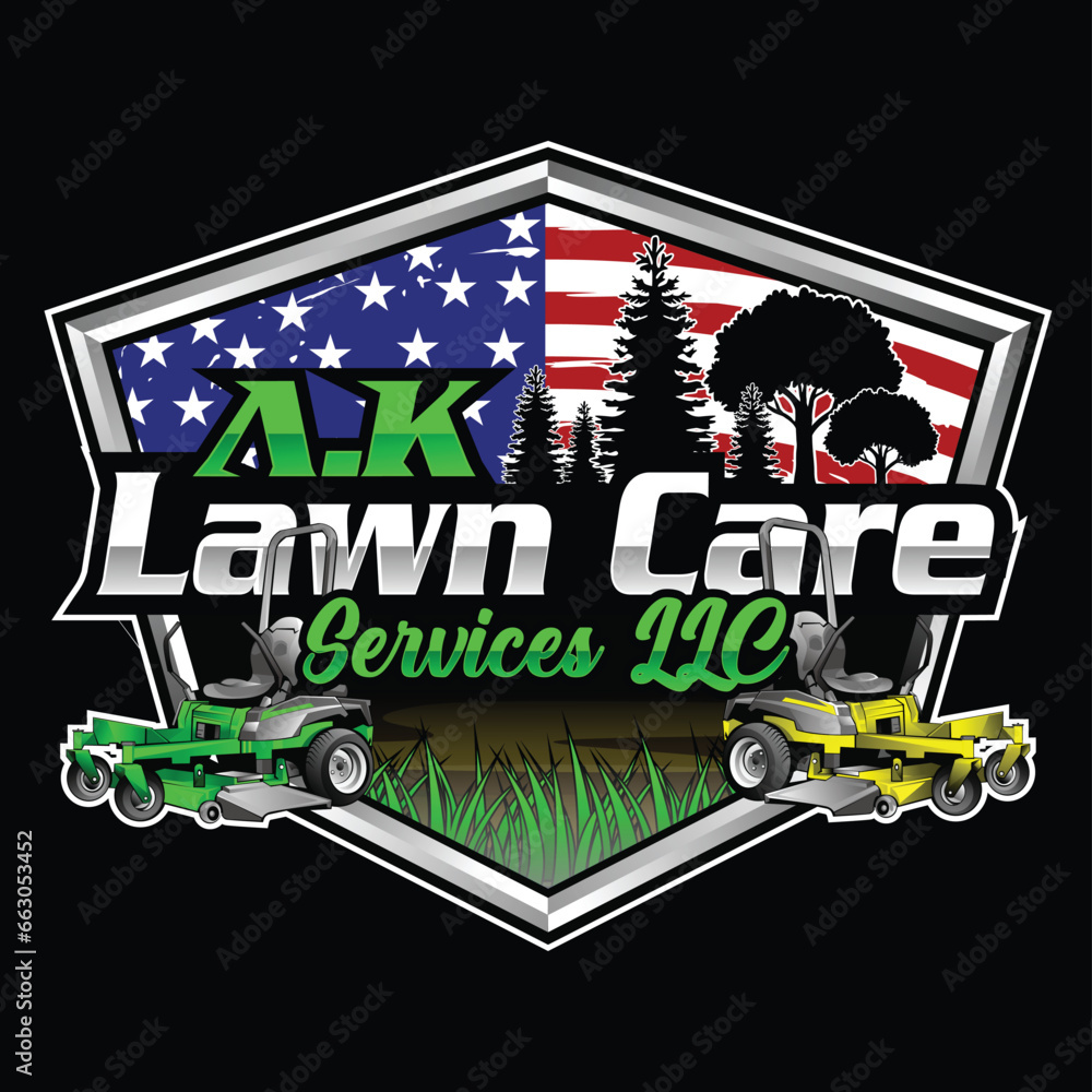 Lawn care and service isolated logo vector, this eye-catching logo is ...