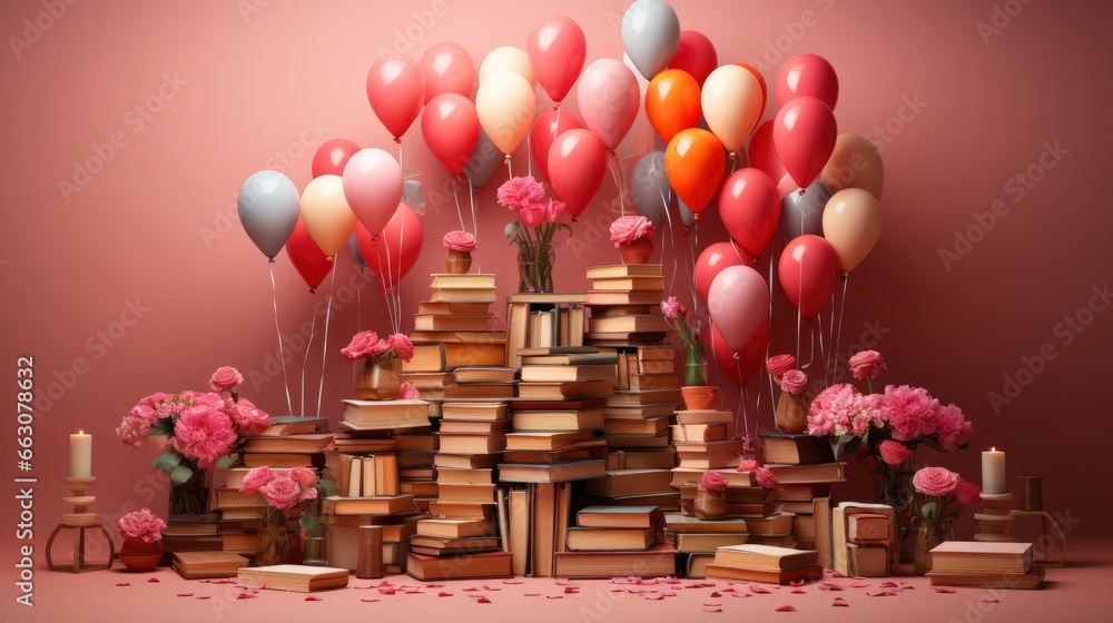 Flat Background World Book Day Celebration, Background Image,Desktop ...