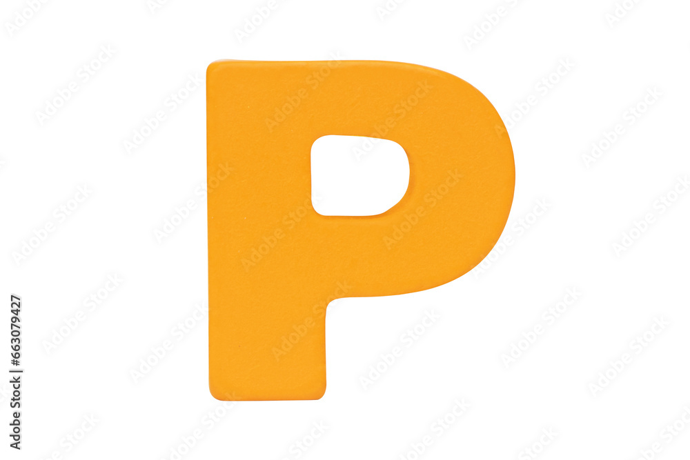 English alphabet letter uppercase "P" Isolated on cutout PNG. Wooden ...
