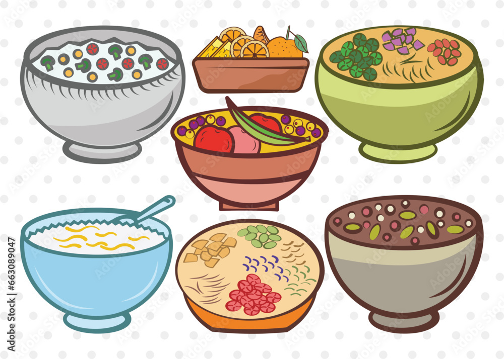 Bowl Healthy Clipart SVG Cut File | Flakes Wheat Svg | Spoon Corn Svg ...