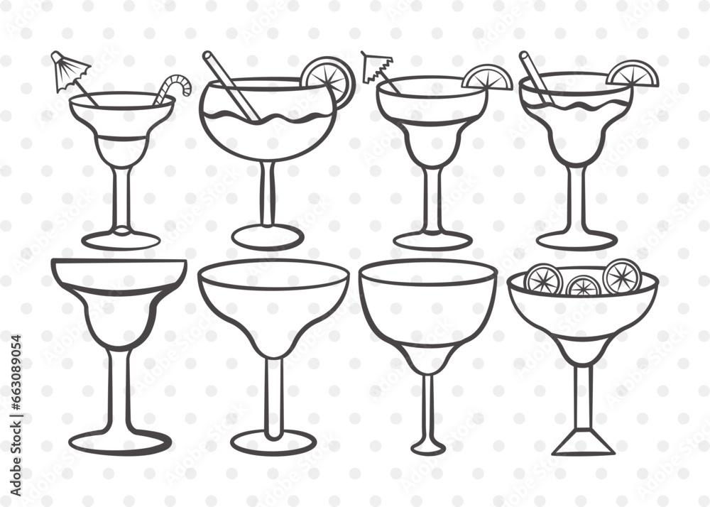Margarita Glass Clipart Svg Cut File Martini Glass Svg Lime Svg 3594