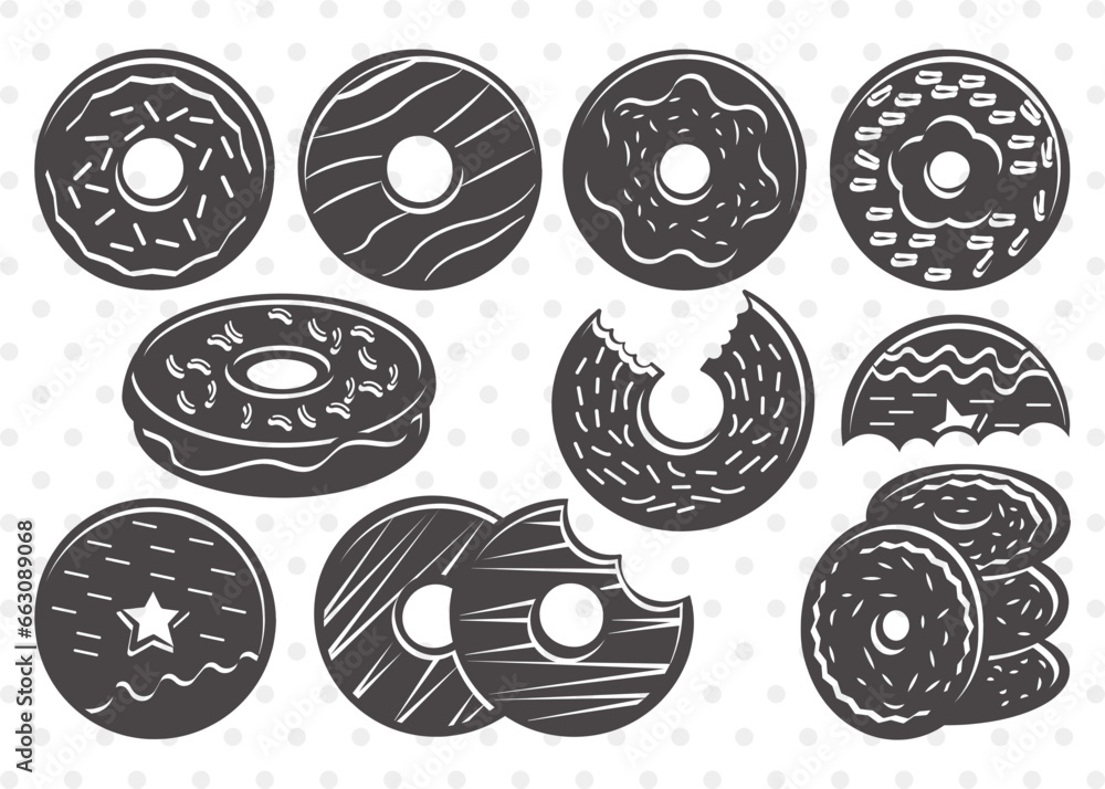 Donut Clipart SVG Cut File | Doughnut Svg | Sprinkle Donut Svg | Bakery ...