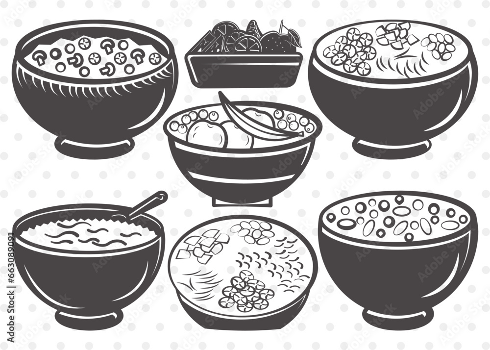 Bowl Healthy Clipart SVG Cut File | Flakes Wheat Svg | Spoon Corn Svg ...