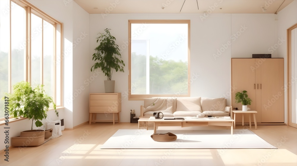 Interior design,MUJI style interior design,Wooden room,Minimalist ...