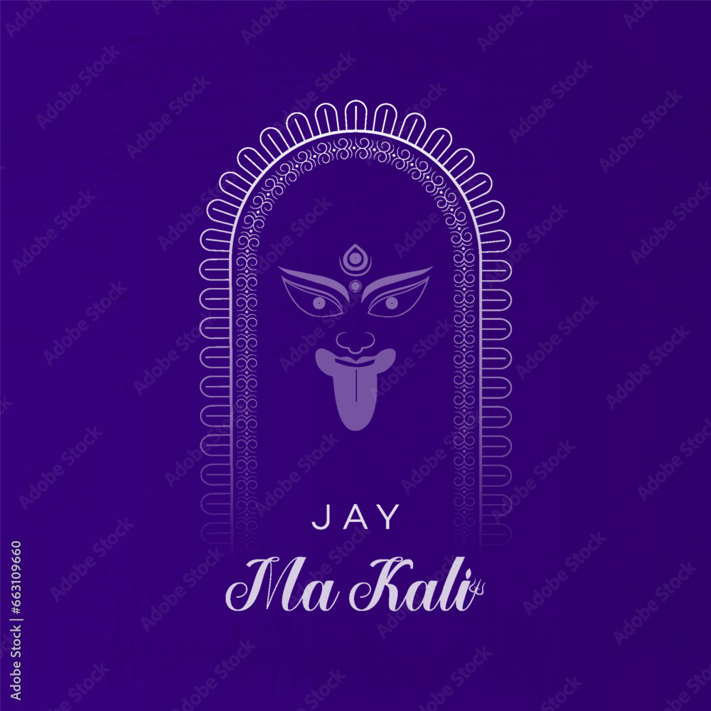 vector of Goddess. Kali. Maa. on. Diwali. Kali Pooja. background. of ...
