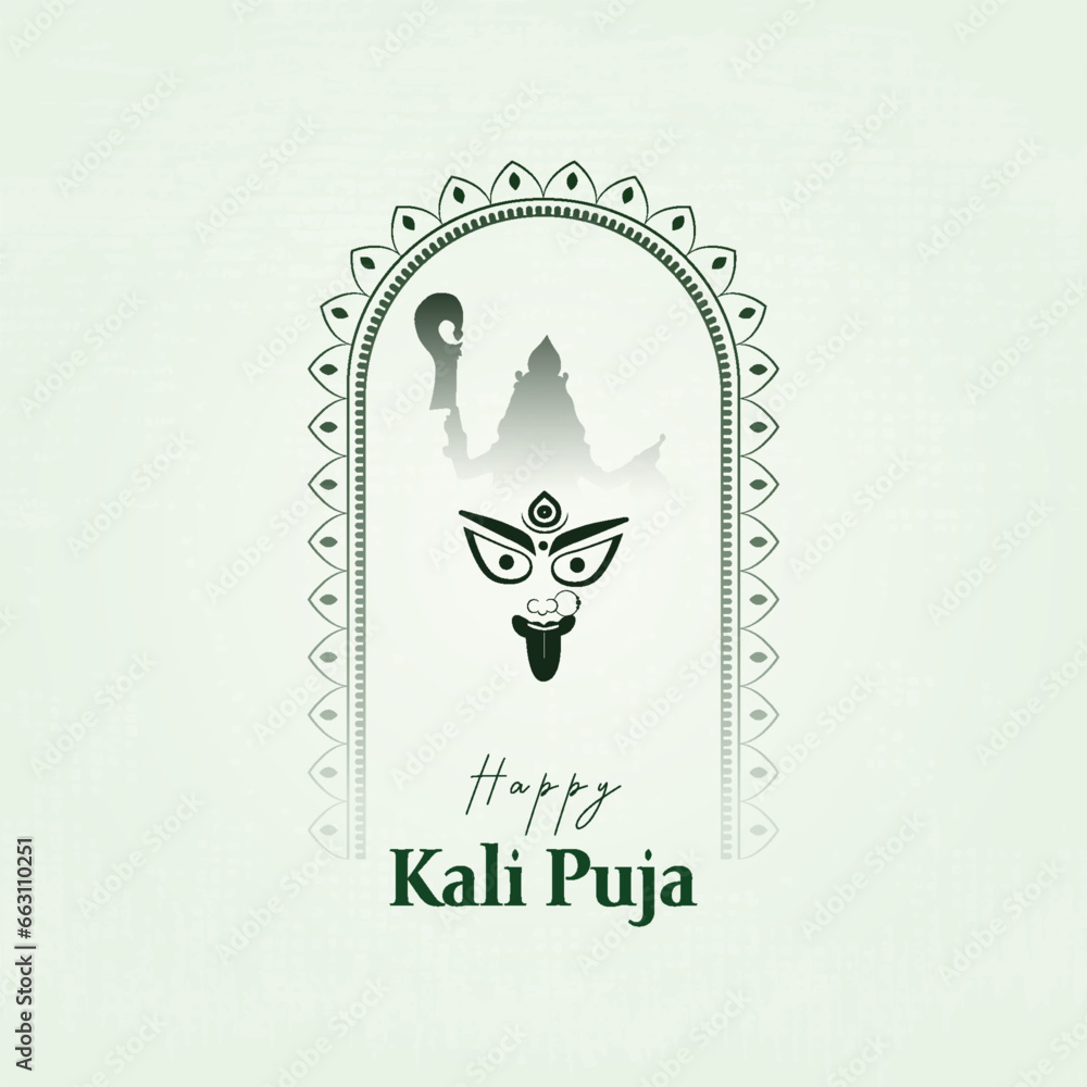 vector of Goddess. Kali. Maa. on. Diwali. Kali Pooja. background. of ...