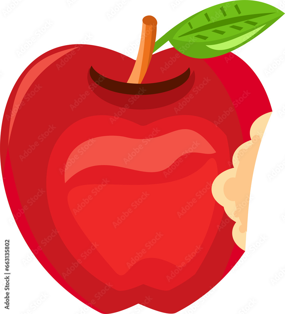 Red Apple Vector And Illustration Png Filetype Stock Illustration Adobe Stock