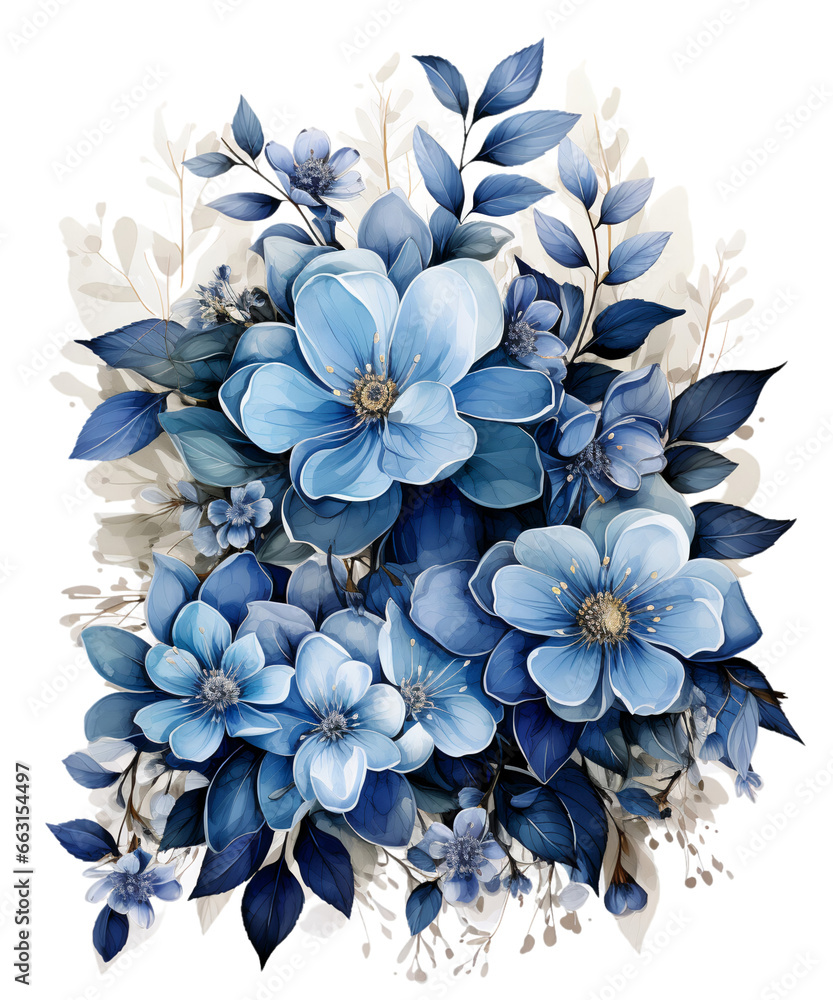 Winter Flowers Watercolor Clipart Bundle, Flower png, transparent ...