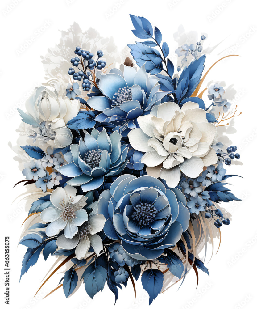 Winter Flowers Watercolor Clipart Bundle, Flower png, transparent ...